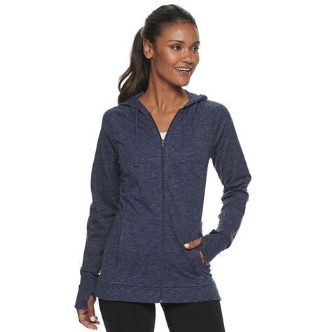 Womens Tek Gear® Essential Hooded Jacket Hooded Jacket Active Hoodie Jackets