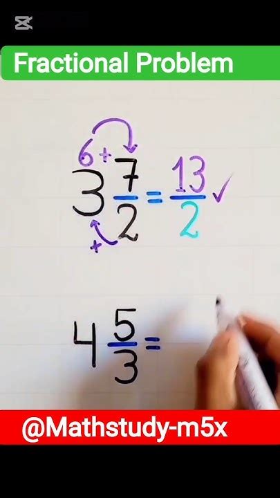 Fraction Math Problem Fraction Maths Basicproblems Mathstricks