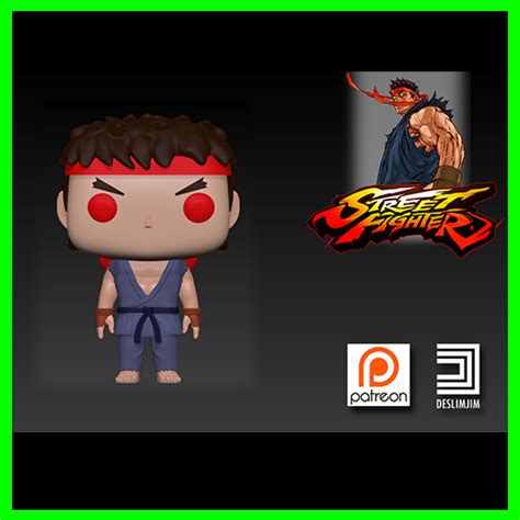 3d File Evil Ryu Street Fighter Funko Pop・model To Download And 3d Print・cults