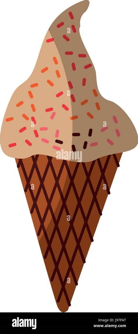 Delicious Ice Cream Cone Stock Vector Image And Art Alamy