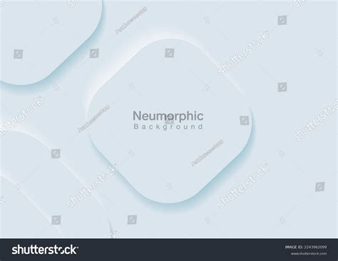 Neumorphic Backgrounds Backdrops Square Pattern White Stock Vector