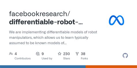 Github Facebookresearchdifferentiable Robot Model We Are