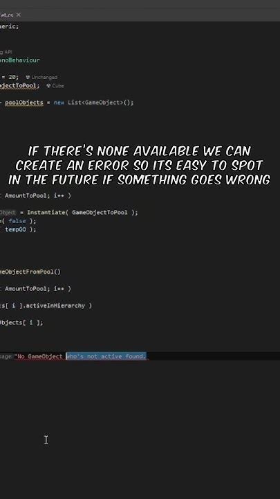 Unity Object Pooling For Best Performance Youtube