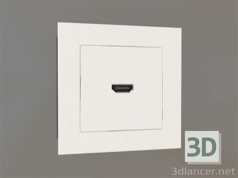 3d Model Hdmi Socket Hammer White 83569