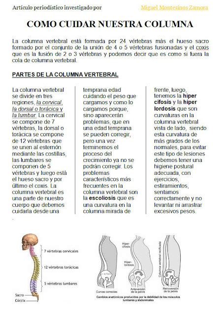 PEQUEÑ@S MAESTR@S EN EDUCACIÓN FÍSICA: CÓMO CUIDAR NUESTRA COLUMNA ...
