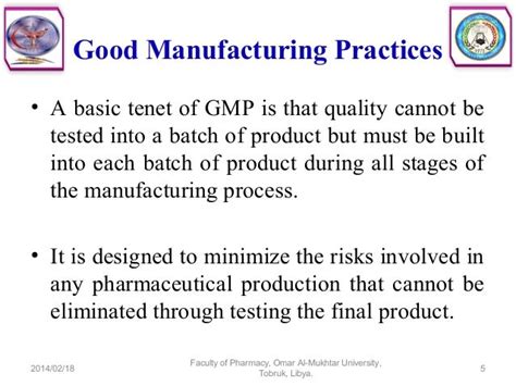 Good Manufacturing Practices For Pharmaceuticals