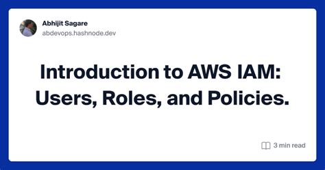 Abhijit Sagare On Linkedin Introduction To Aws Iam Users Roles And
