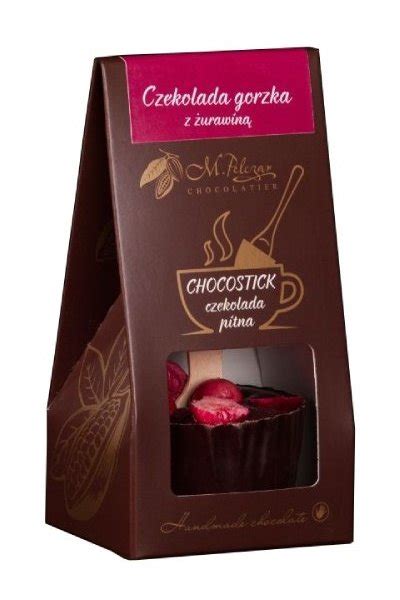 Chocostick M Pelczar Chocolatier Czekolada gorzka z nutą żurawiny 60g