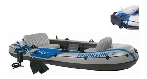 Bote Inflável Intex Excursion Pessoas Remos Suporte Motor Frete grátis