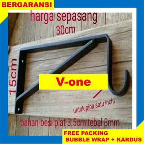 Rak Besi Plat Ambalan Dinding Gantungan Besi 15x20cm Lazada Indonesia