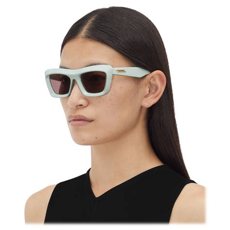 Bottega Veneta Cat Eye Classic Sunglasses Green Brown Sunglasses