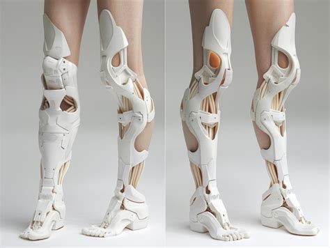 Futuristic Prosthetic Leg Design Premium Ai Generated Image