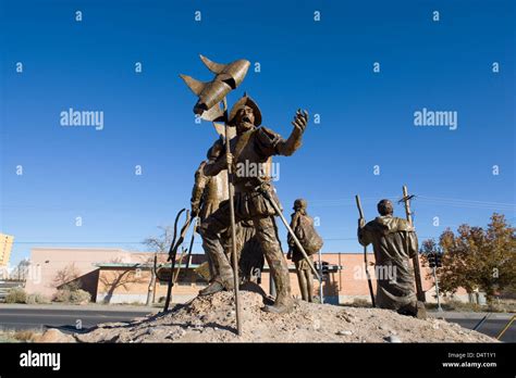 Albuquerque Museum Of Art History Conquistadors Statue Stock Photo