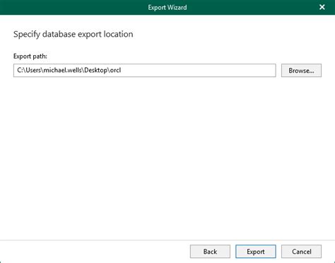 Step 4 Specify Export Location Veeam Backup Explorers Guide