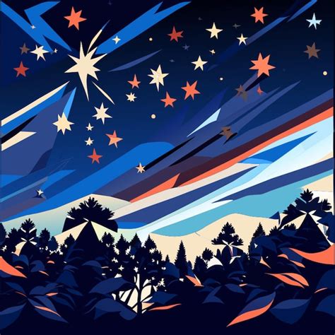 Stars In The Sky Vector Illustration Premium Ai Generated Vector