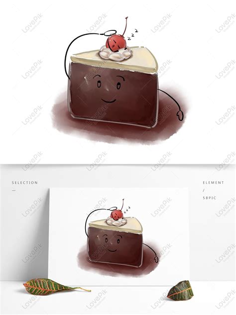 Food Element Cute Cure Sweet Dessert Cake Hand Drawn Food Cute Cure