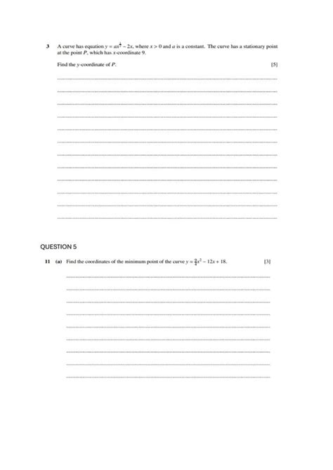 As Level Maths Differentiation Questions 2 Pdf