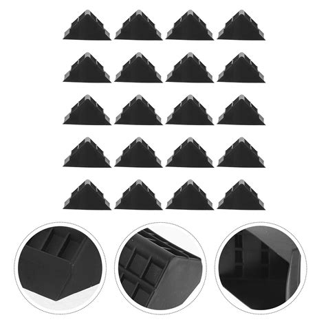 Feltechelectr Protective Corner Guards 100pcs Square Black Plastic For Furniture And Home Safety