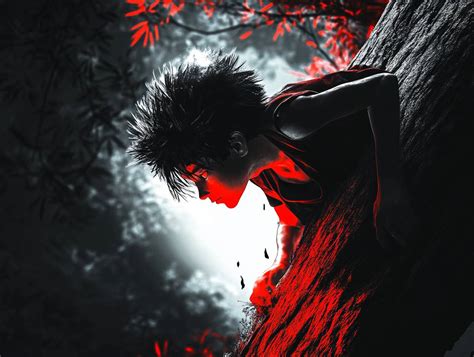 Gon Freecss Climbing A Tree