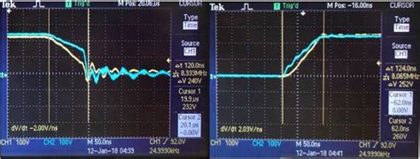 Experimental Waveforms For The Drain Source Voltage Of The Devices In