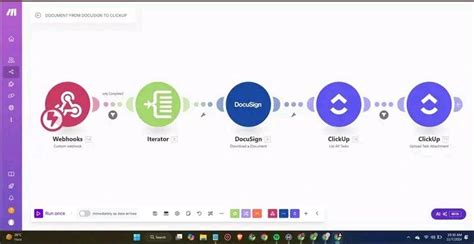 makecom automation clickup docusign workflowautomation