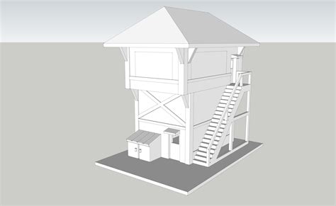 3d Model Signal Tower Box For Station By Outland Models Vr Ar Low