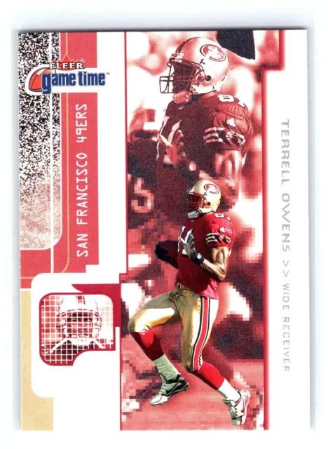 2001 Fleer Game Time 8 Terrell Owens 49ers De San Francisco Eur 222