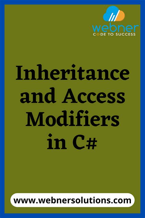 Inheritance And Access Modifiers In C — Webner Blog By Webner Solutions Medium