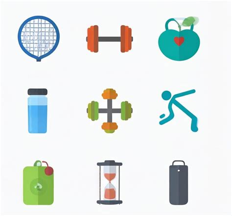 Workout Icons Set Svg Pdf And  Etsy