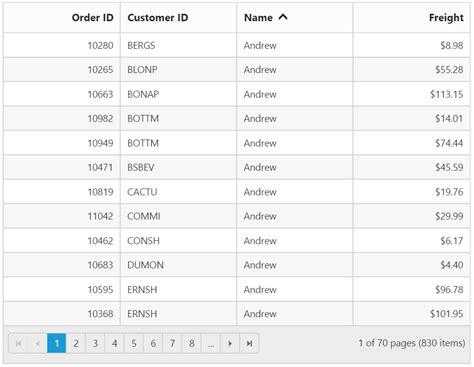 Data Adaptors With Grid Widget For Syncfusion Essential Js
