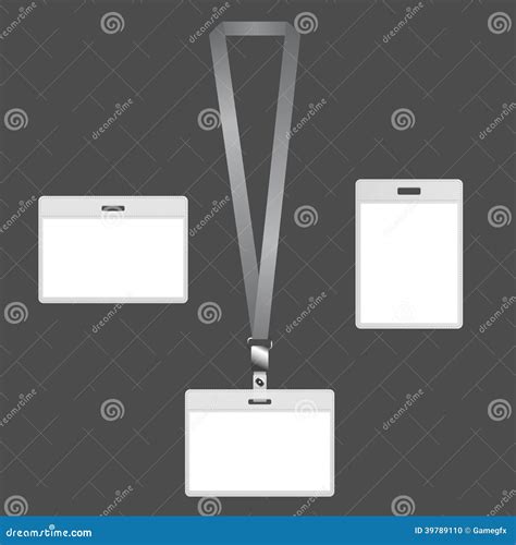 Lanyard Badges Vector Illustration 39789110