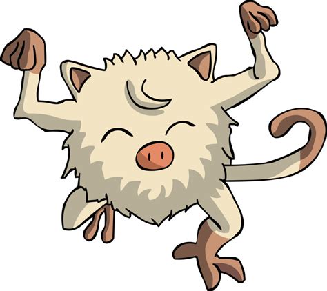 Mankey Pokemon Agile Movements Evolving Power Mischievous Nature Fighting Type PNG