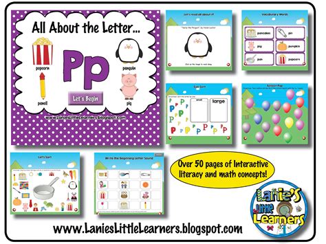 Lanies Little Learners All About The Letter Pp Letter Of The Week