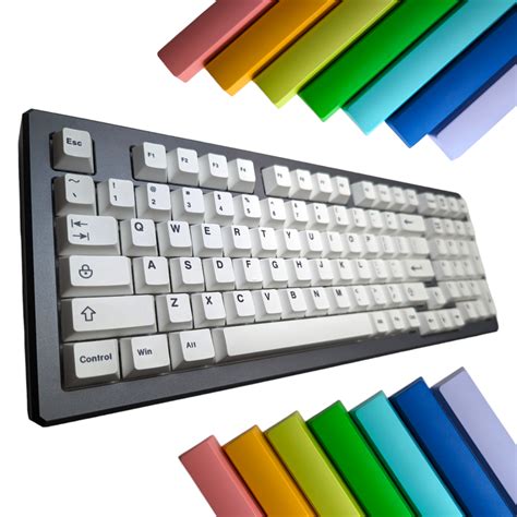 color mods black on white cherry mx keycap set 138 pcs thock king