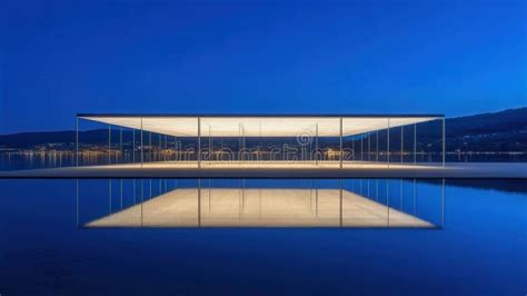 Modern Minimalist Glass Pavilion Stock Illustrations 2496 Modern