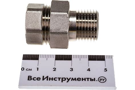 Соединитель СТМ с накидной гайкой, прямой, 1/2, гайка-штуцер CRAS0012 ...