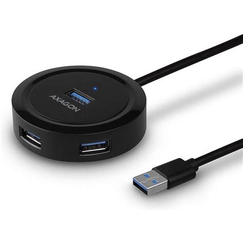 Axagon Huep1a 4x Usb 32 Gen 1 Round Hub Micro Usb Nap Konektor Kabel