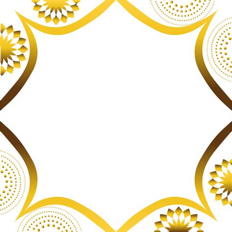 Abstract Black Background With Golden Floral Ornament 18867261 Png