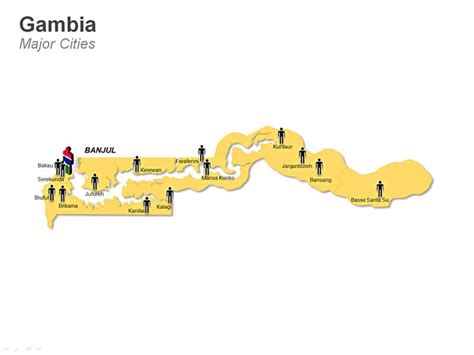 Gambia Map Editable In PowerPoint This PPT Map Of Gambia Contain