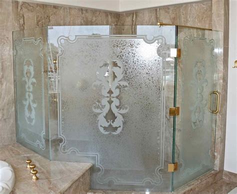 Etched Glass Showers Sans Soucie Art Glass