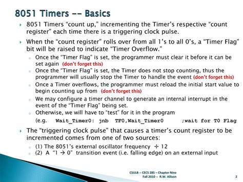 Assembly Language 8051 Timer Ppt Download