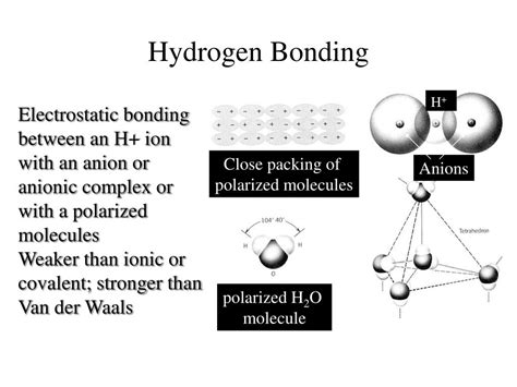 Ppt Crystal Binding Bonding Continued More On Van Der Waals