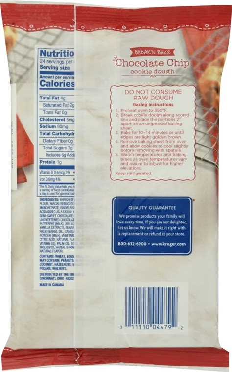 Kroger® Break N Bake Chocolate Chip Cookie Dough 24 Count 16 Oz