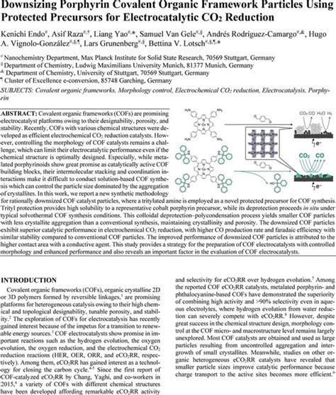Downsizing Porphyrin Covalent Organic Framework Particles Using