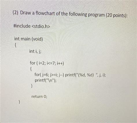 Solved Draw A Flowchart Of The Following Program Chegg