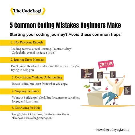 Coding For Beginners 5 Rookie Mistakes To Avoid The Code Yogi Posted Coding For Beginners 5 Rookie Mistakes To Avoid The Code Yogi Posted
