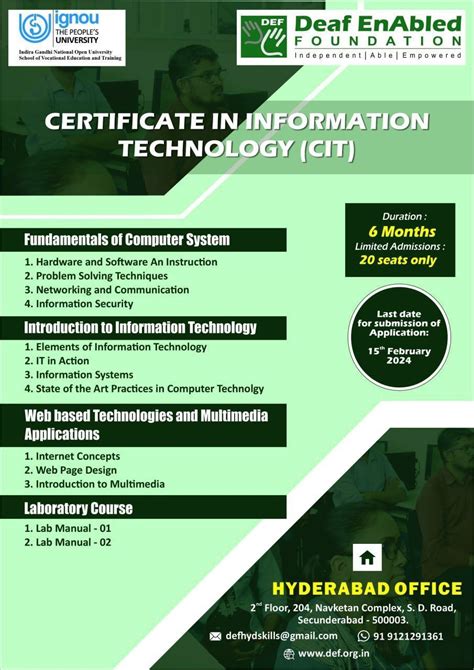 Deafenabledfoundation Def Courses Benefit Develop Cit Deaf