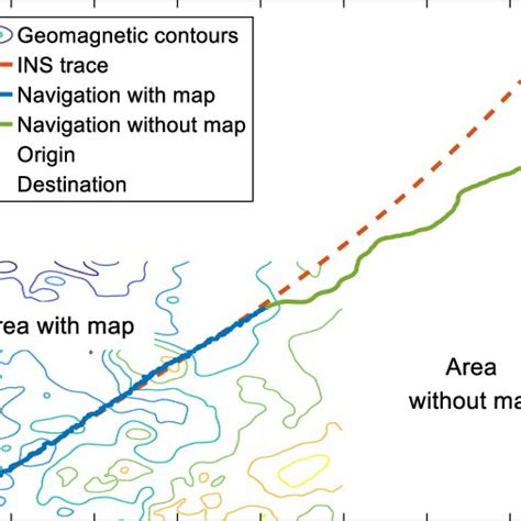 ins geomagnetic matching integrated navigation correction results with