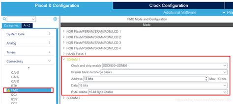 Stm32cubemx读写sdram W9825g6kh Csdn博客