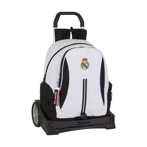 Cartable à roulettes Evolution Real Madrid C F Blanc Noir Real Madrid C F noir